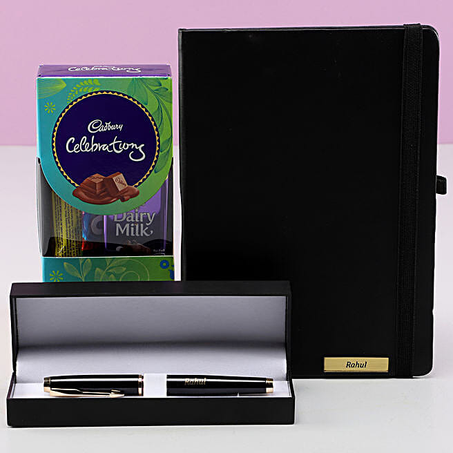 Buy/Send Personalised Notebook & Chocolate Combo Online- Ferns N Petals