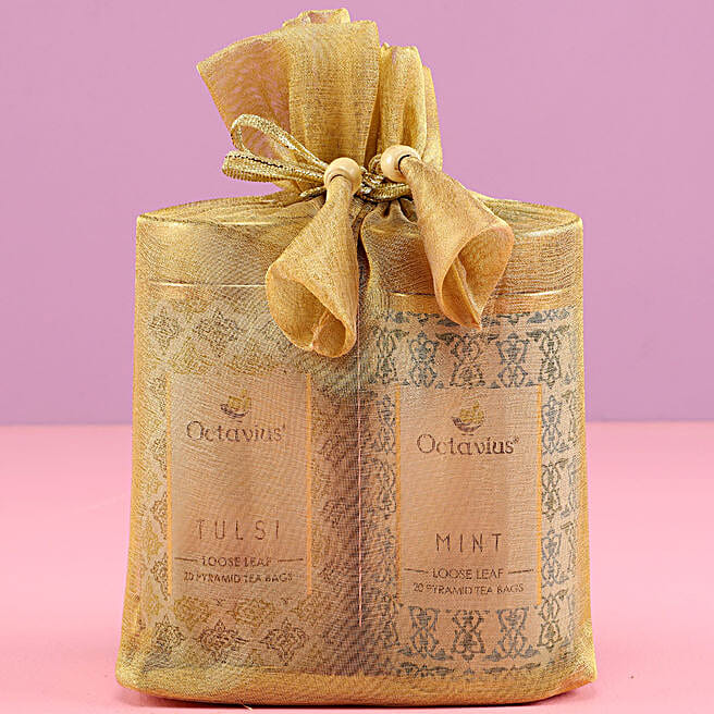 Buy/Send Tulsi Green & Mint Green Tea Hamper Online- FNP