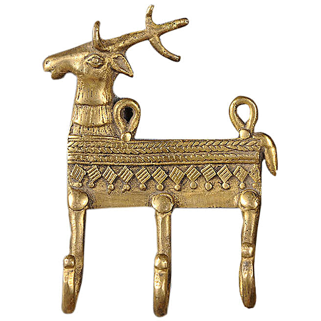 Buy/Send Deer Motif Brass Hook Online- FNP