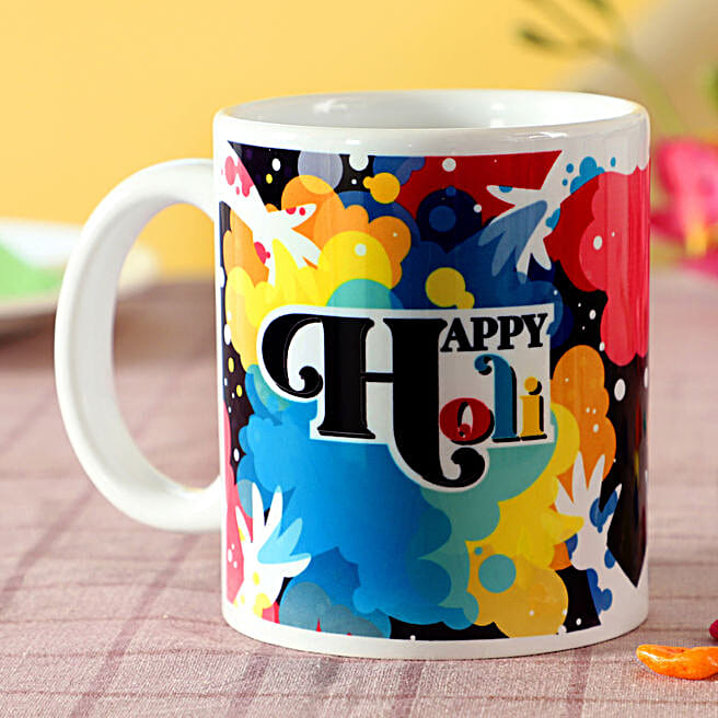 Buy/Send Happy Holi Colourful Mug Online- FNP