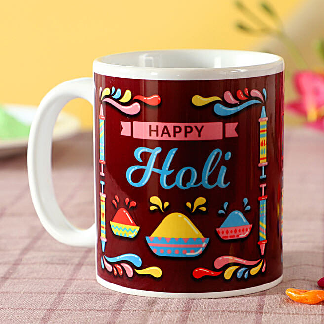 Buy/Send Holi Wishes Printed Mug Online- FNP