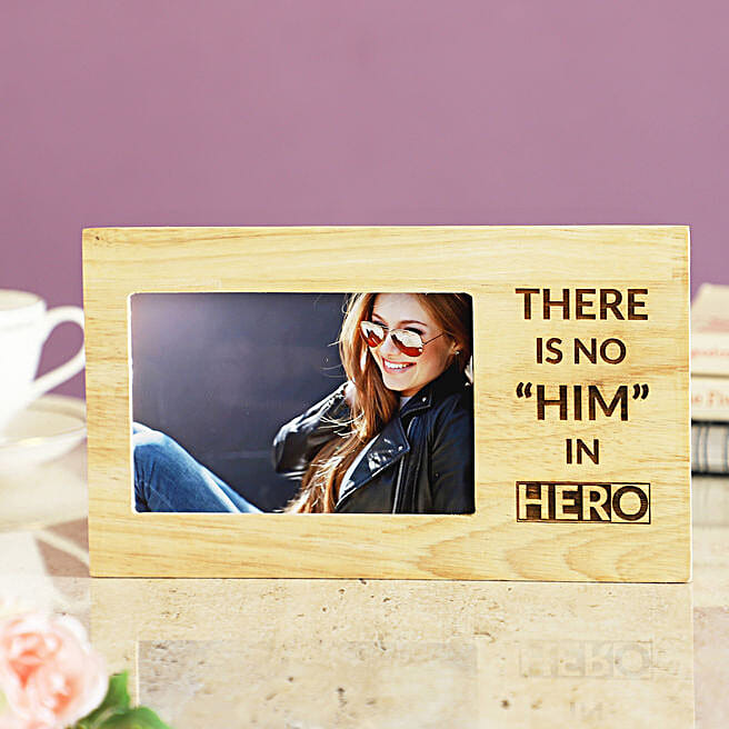 Buy/Send No Him In Hero Personalised Frame Online- FNP