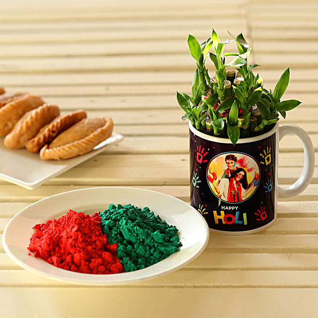 Buy/Send 2 Layer Bamboo In Personalised Holi Mug Online- FNP