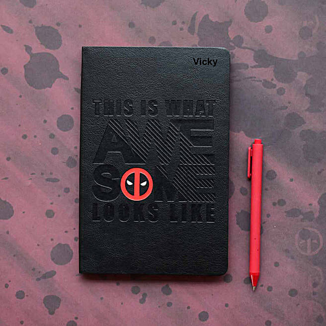 Buy/Send Black Deadpool Notebook Online- FNP
