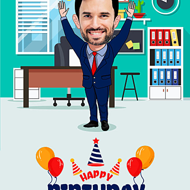 Buy/Send Dashing Corporate Caricature Digital Poster Online- FNP