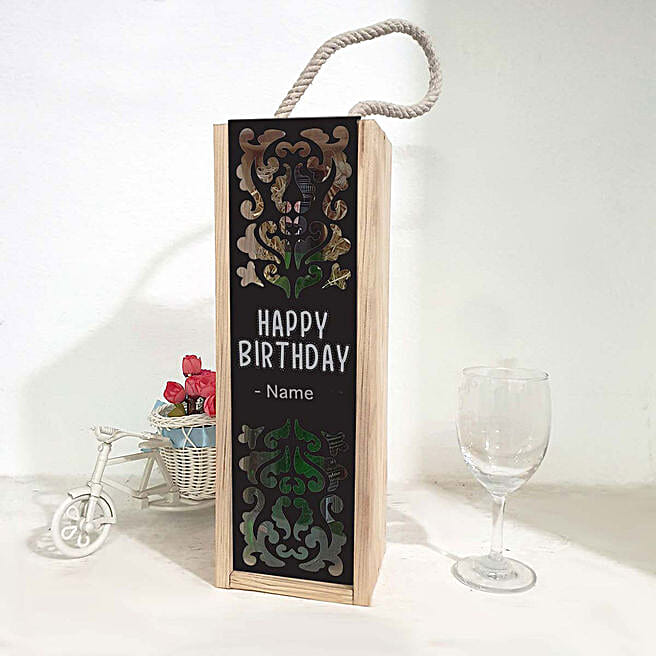 Buy/Send Happy Birthday Personalised Wine Box Online- FNP
