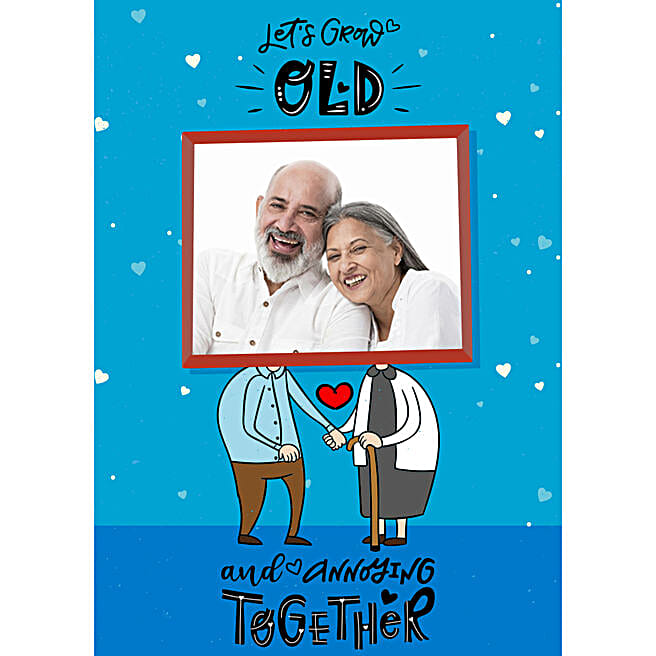 Buy/Send Personalised Grow Old Cartoon E-Poster Online- FNP