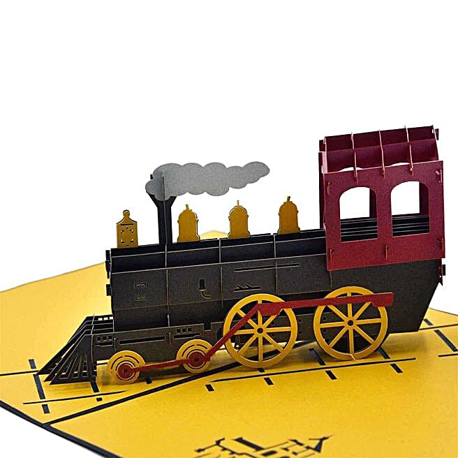 Buy/Send Steam Train Pop Up 3D Greeting Card Online- Ferns N Petals