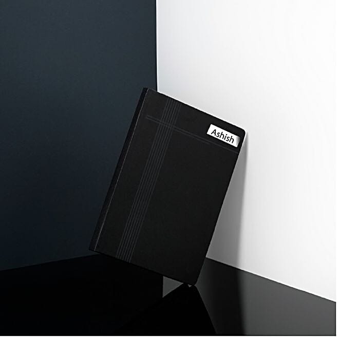 Buy/Send Classic Black Personalised Notepad Online- FNP