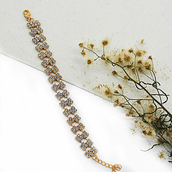 Buy/Send Stunning Rhinestone Studded Bracelet Online- FNP