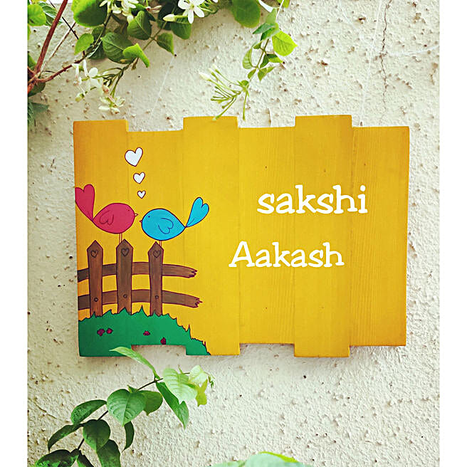 Buy/Send Quirky Name Plate Yellow Online- FNP