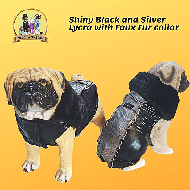 Buy/Send Shiny Fur Collar Jacket XS Online- FNP