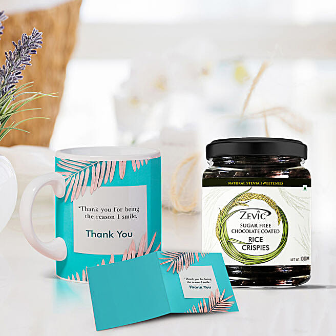 Buy/Send Stevia Chocolate Coated Rice Crispies Thank You Hamper Online- FNP