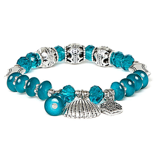 Buy/Send Handmade Silver Shell Bracelet Online- FNP