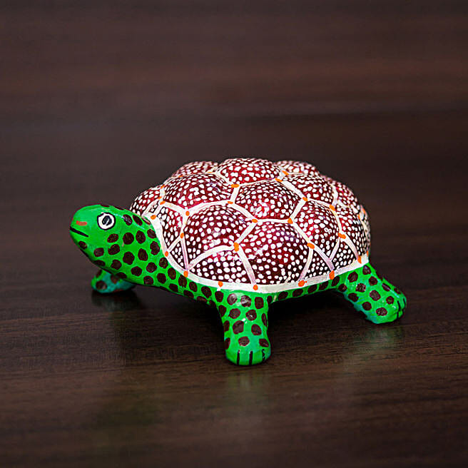Buy/Send Green Handcrafted Tortoise Showpiece Online- FNP