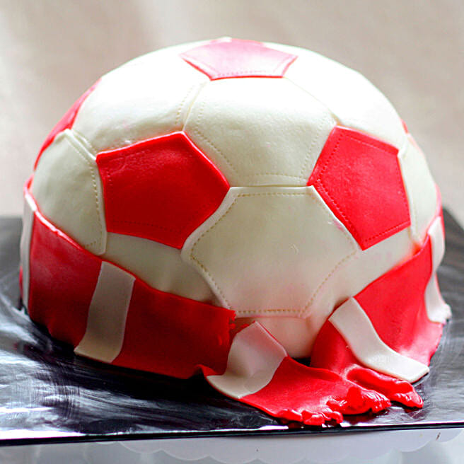 Buy/Send Red Football Truffle Fondant Cake Online- FNP
