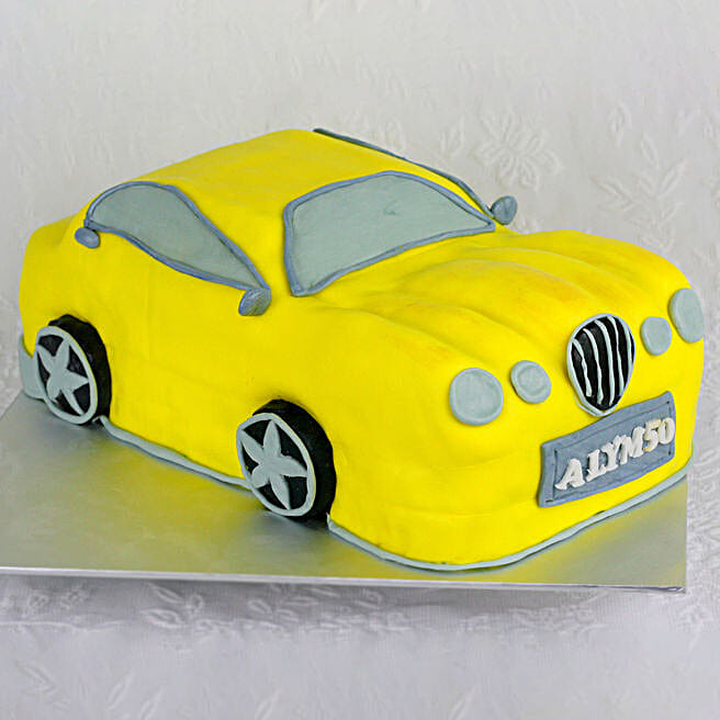 Buy/Send Yellow Car Truffle Fondant Cake Online- FNP