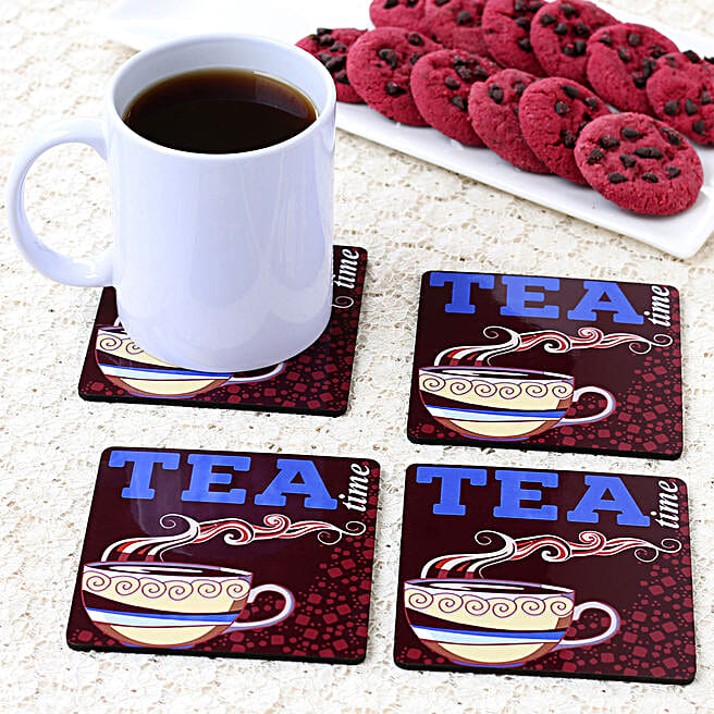 Buy/Send Tea Time Printed Coasters Online- FNP