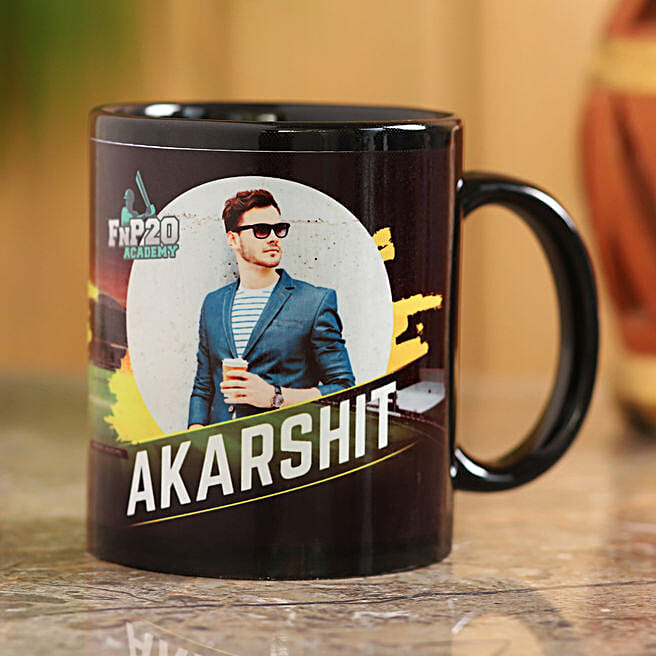 Buy/Send Personalised FNP20 Black Mug Online- FNP