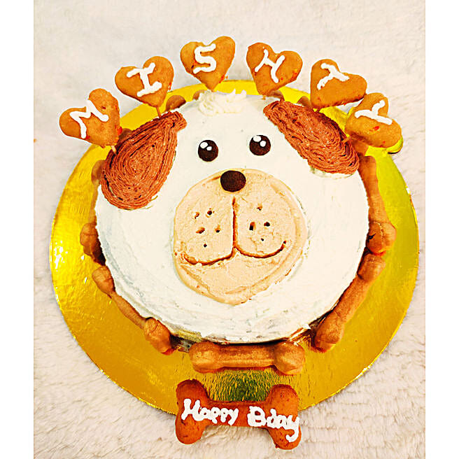 Buy/Send Dog Shape Cake Apple N Cinnamon Online- FNP