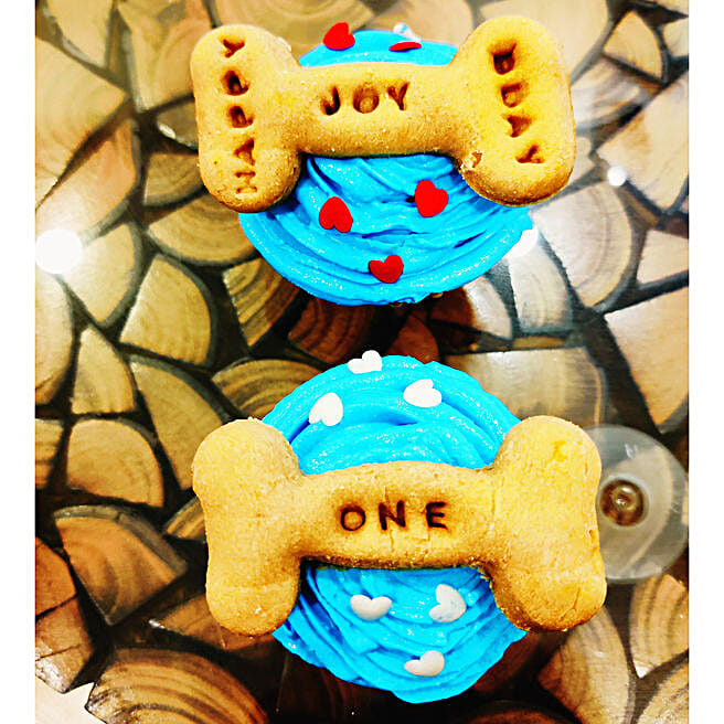 Buy/Send Pupcake with personalised Biscuit Oats N Honey Online- FNP