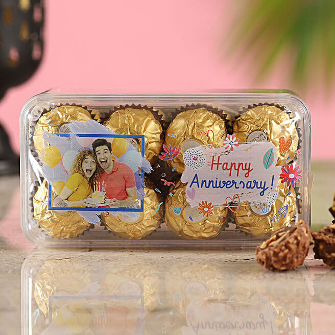 Buy/Send Personalised Anniversary Wishes Ferrero Rocher Box Online- FNP