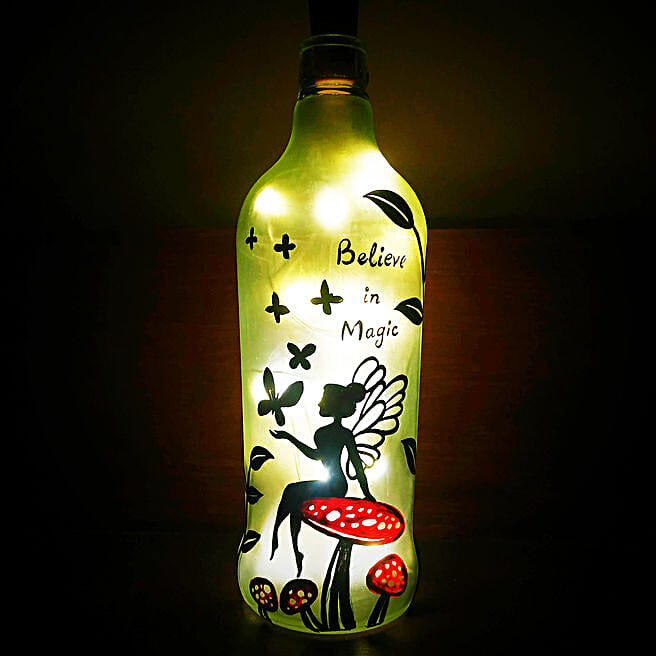 Buy/Send Angel handpainted LED Glass Bottle Online- FNP