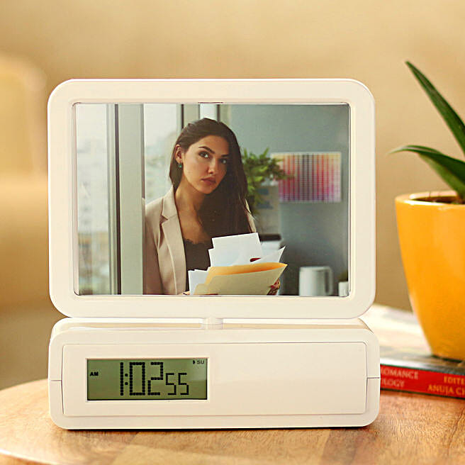 Buy/Send Personalised Rotating Frame & Clock Online- FNP