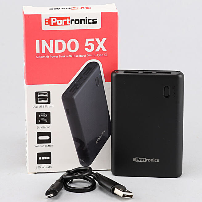Buy/Send Portronics Portable Dual Input Power Bank Online- FNP