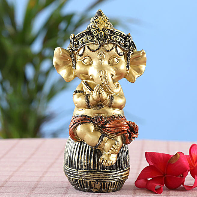 Buy/Send Royal Golden Bal Ganesha Idol Online- FNP