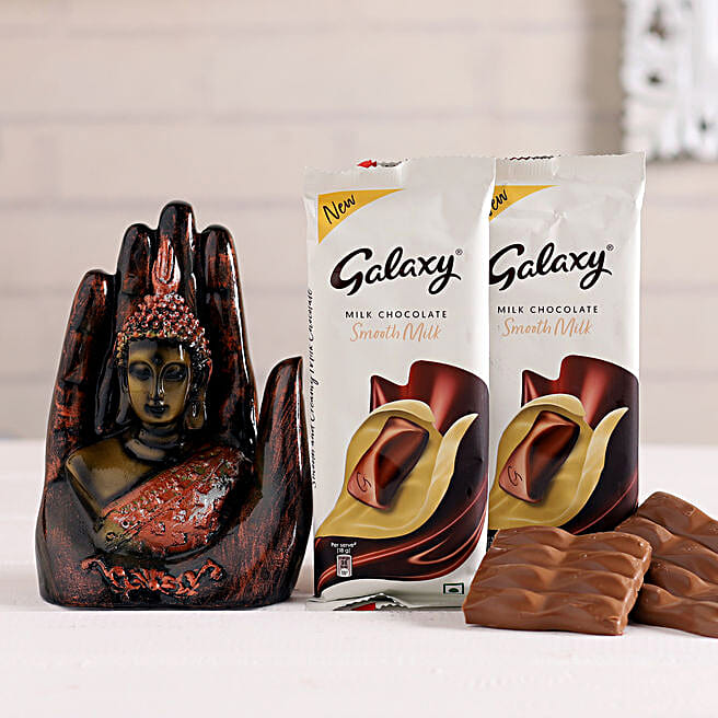 Buy/Send Galaxy Chocolate Bar & Buddha Idol Online- FNP