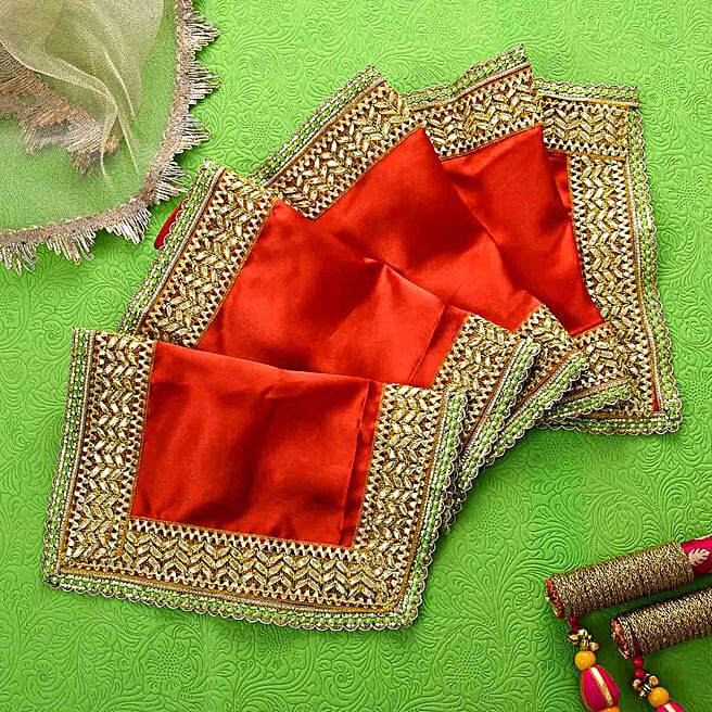 Buy/Send Devotional Red & Golden Chunri Online- FNP