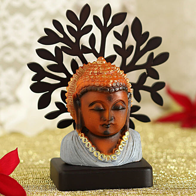 Buy/Send Buddha Taj Idol Under A Tree- Brown Online- FNP