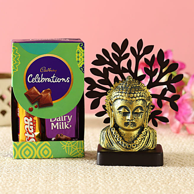 Buy/Send Buddha Taj Idol & Cadbury Combo Online- FNP