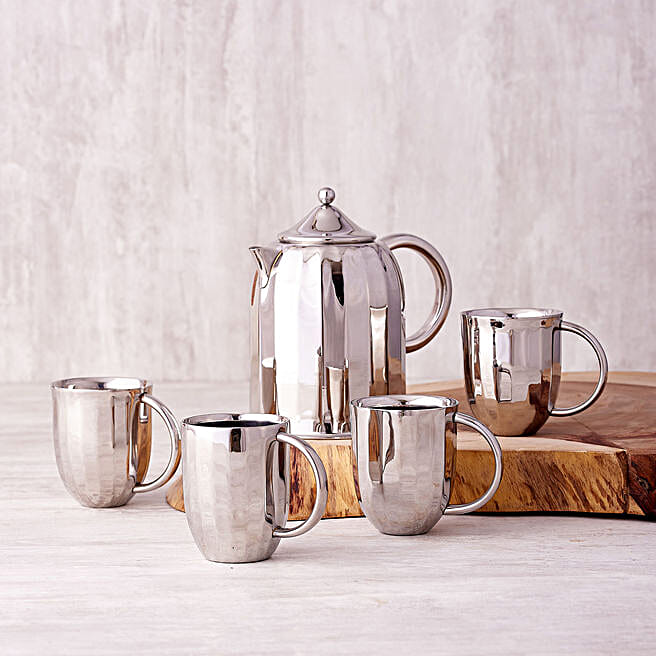 Buy/Send Arttdinox Dome Coffee Pot & Mugs Online- FNP