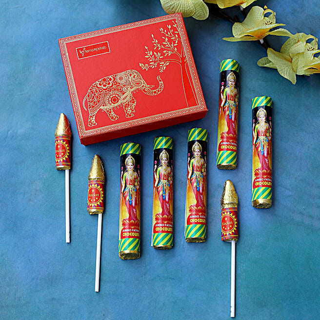 Buy/Send Rocket & Jumbo Cracker Shaped Diwali Chocolate Box Online- FNP