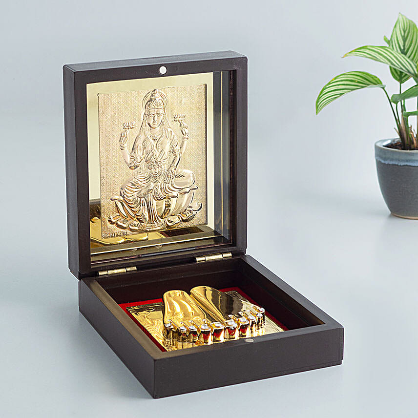 Buy/Send 24 Carat Gold Foil Lakshmi Pooja Box Online- FNP
