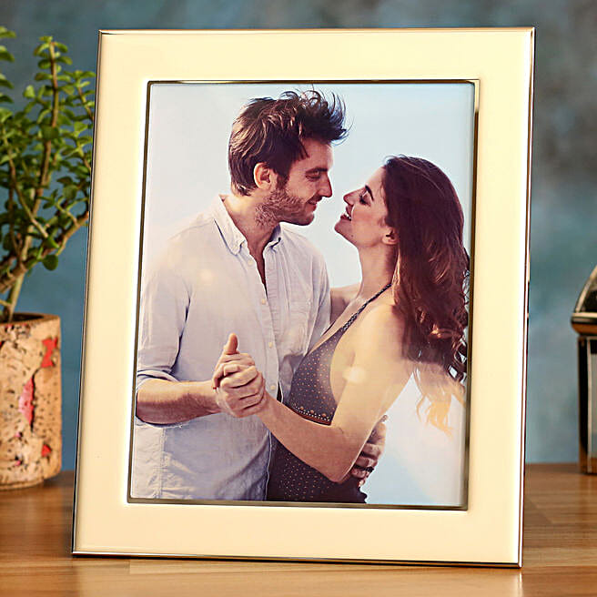 Buy/Send Classic Creamy White Personalised Photo Frame Online- FNP