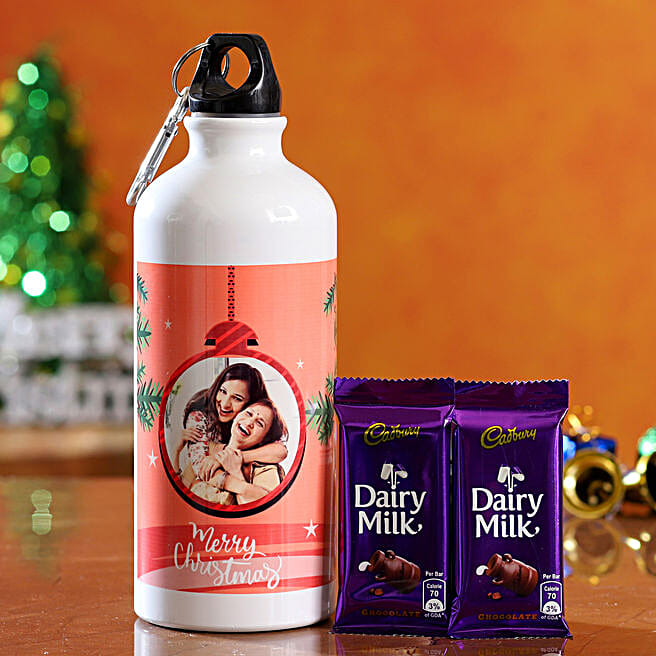 Buy/Send Xmas Special Personalised Bottle Dairy Milk Online- Ferns N Petals