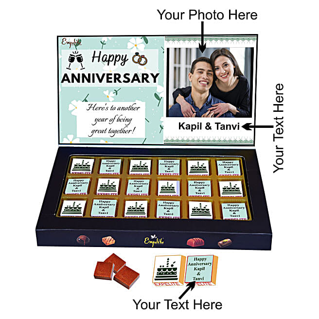 Buy/Send Personalised Anniversary Chocolate Box For Friends Online- FNP