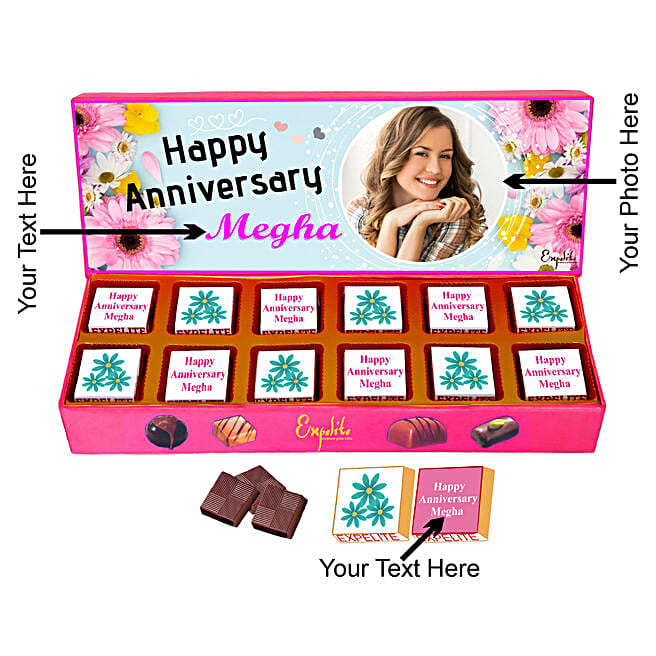 Buy/Send Anniversary Special Personalised Chocolate Box For Wife Online- FNP