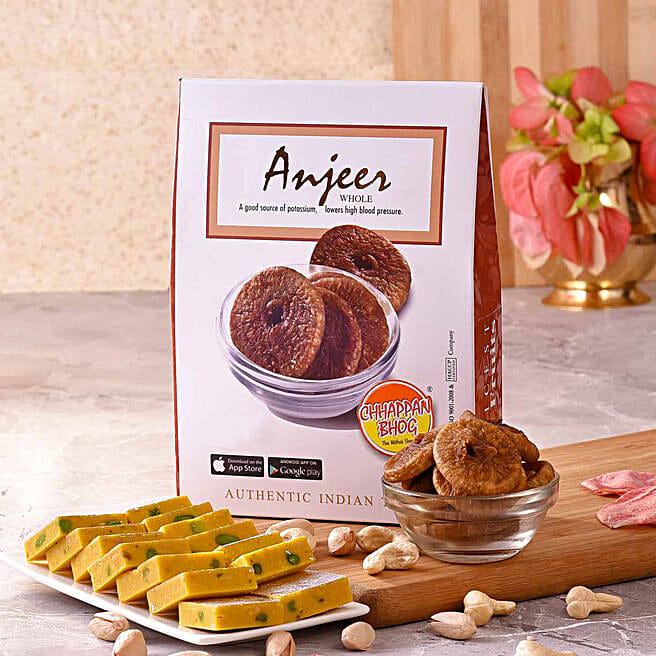 Buy/Send Kaju Kesar Barfi & Anjeer Delight Online- FNP