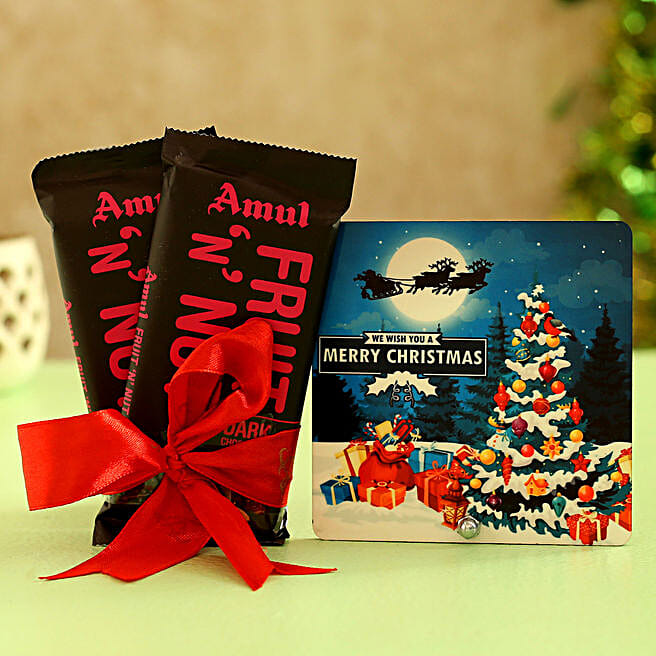 Buy/Send Festive Christmas Table Top & Amul Combo Online- FNP