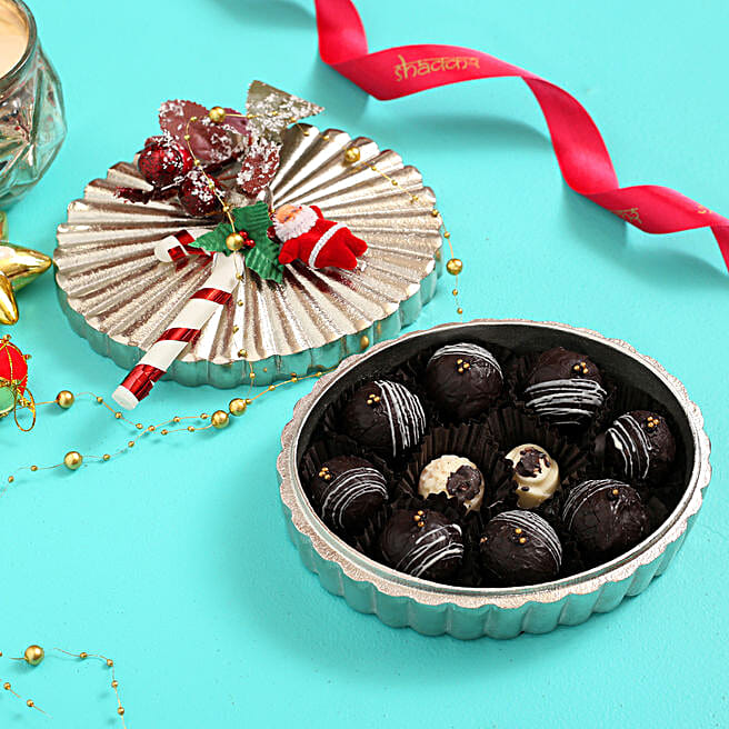Buy/Send Assorted Chocolates in Silver Metallic Box Online- FNP