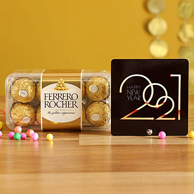 Buy/Send New Year Wishes Table Top Ferrero Rocher Mini Chocolate Box ...
