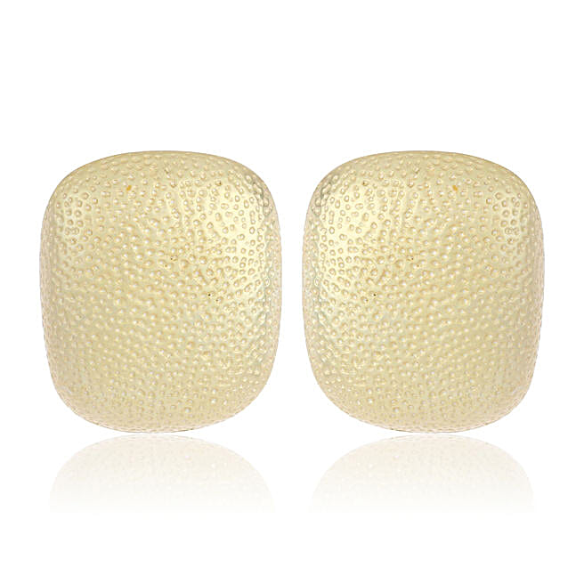 Buy/Send Estele Gold Tone Plated Square Studs Online- FNP