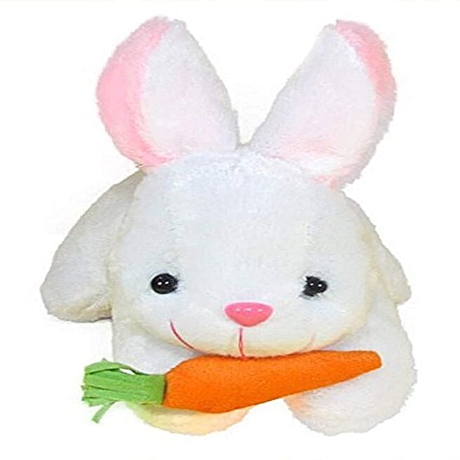 Buy/Send Rabbit With Carrot Stuffed Soft Toy Online- FNP