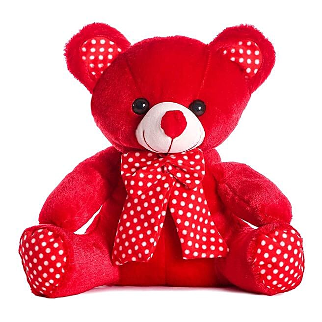 Buy/Send Red Bow Teddy Bear Online- FNP