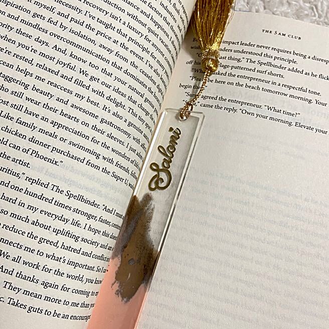 Buy/Send Pink Personalised Bookmark Online- FNP