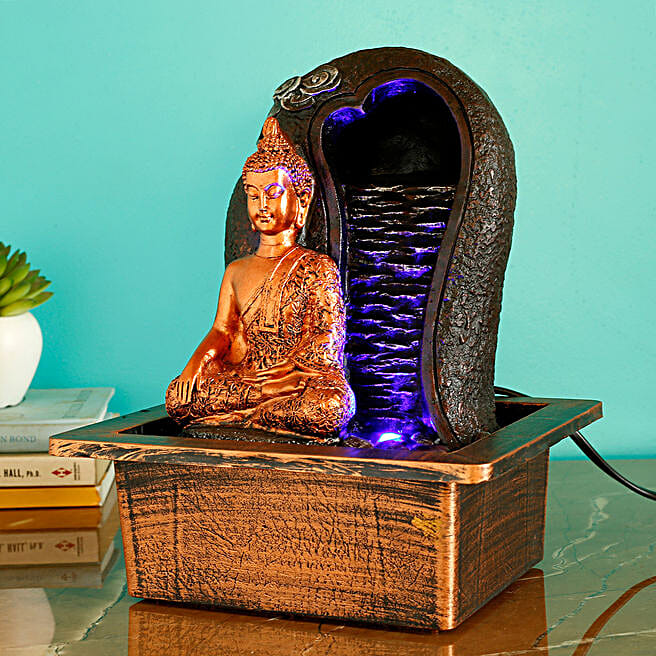 Buy/Send Buddha Round Waterfall Fountain- Copper Online- FNP